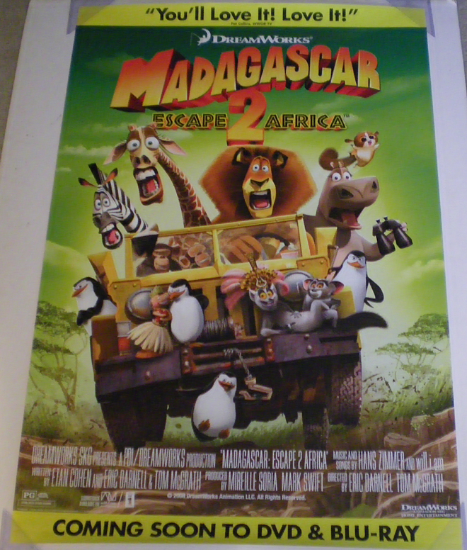 Madagascar 2 Dvd Poster