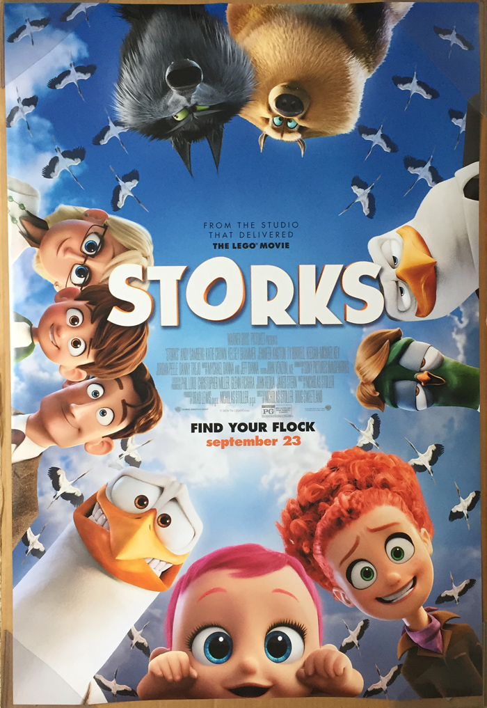 STORKS MOVIE POSTER 2 Sided ORIGINAL FINAL 27x40 ANDY SAMBERG KATIE ...