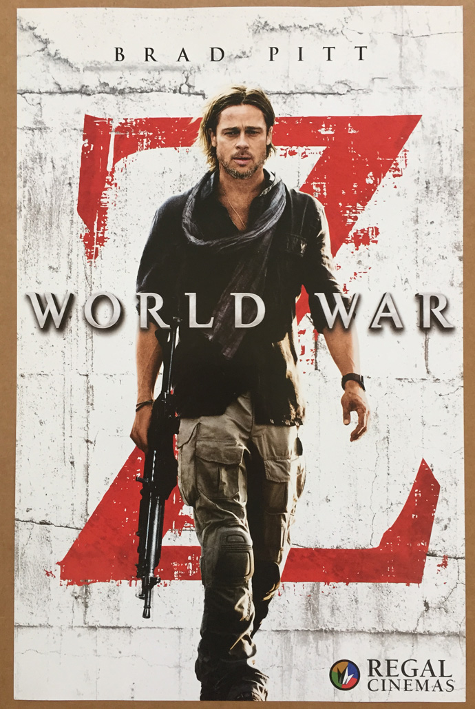 WORLD WAR Z MOVIE POSTER 1 Sided ORIGINAL Mini Sheet 11x17 BRAD PITT | eBay