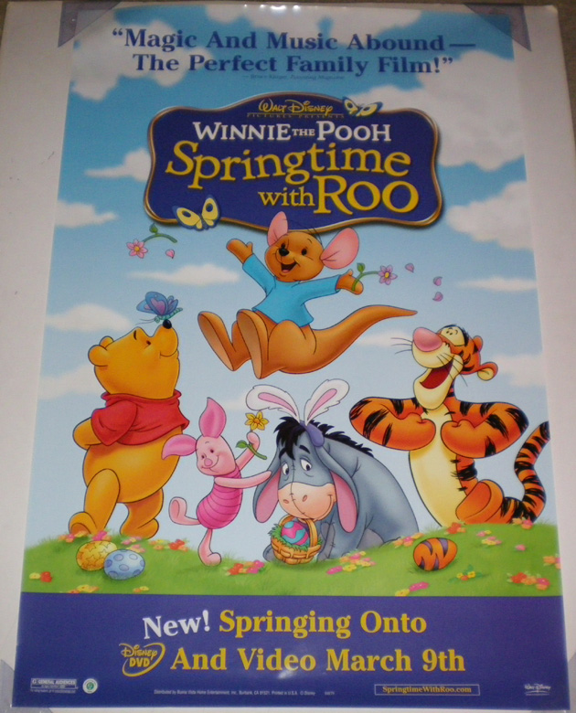 WINNIE THE POOH SPRINGTIME DVD MOVIE POSTER ORIG 26x40 | eBay